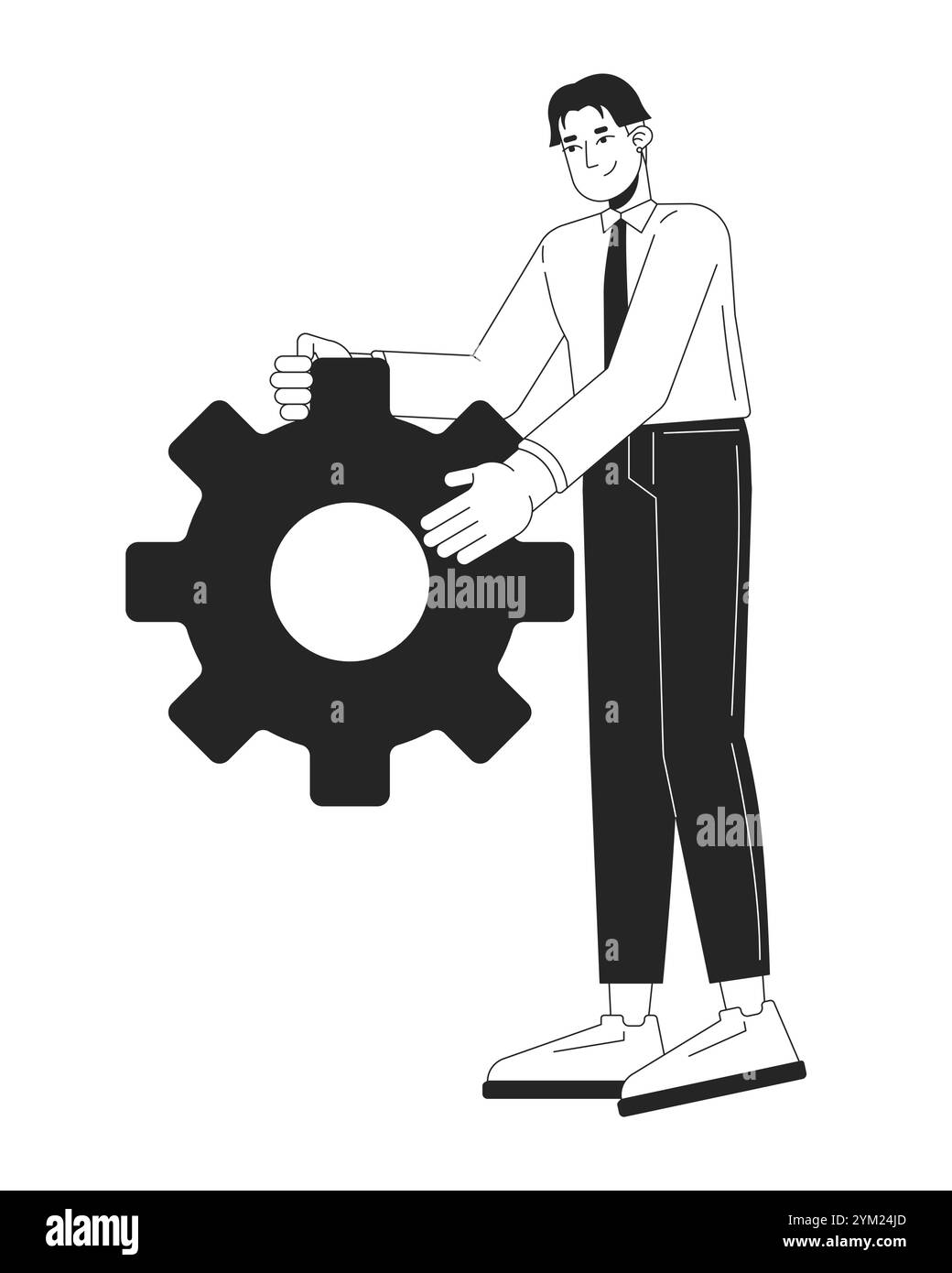 Asian machine worker Stock Vector Images - Alamy