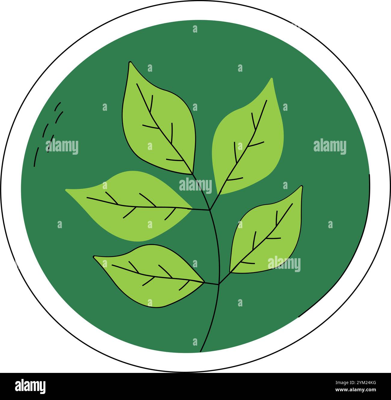 organic food green symbol Stock Vector Image & Art - Alamy