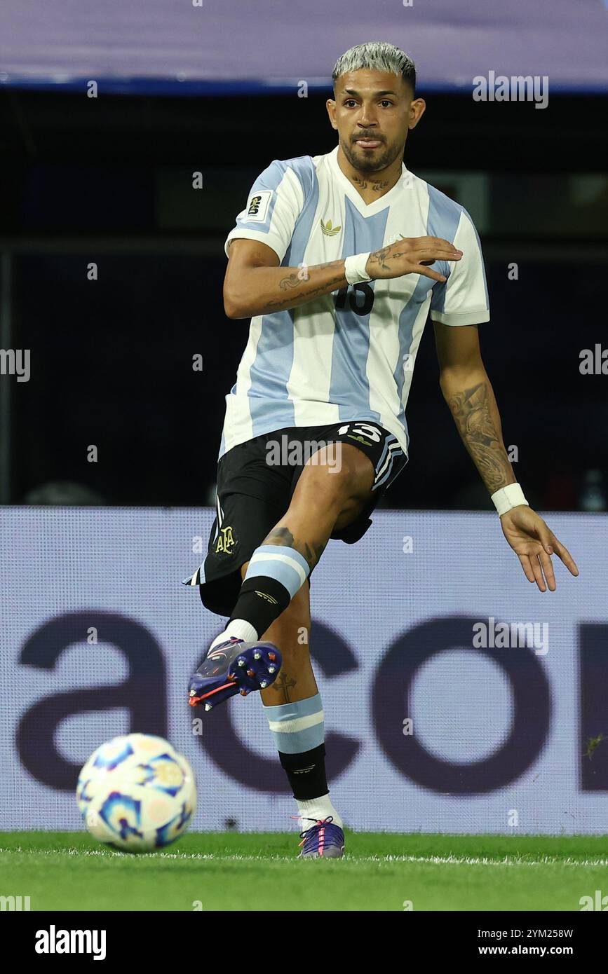 Argentina’s defender Facundo Medina looks on during the South American ...
