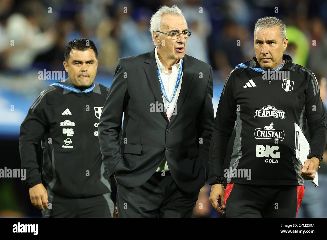 Peru's head coach Uruguayan Jorge Fossati gestures after his team ...