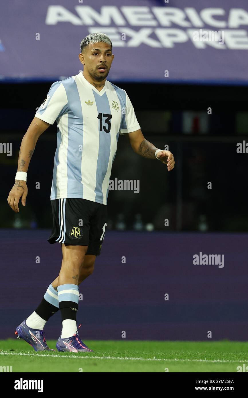 Argentina’s defender Facundo Medina looks on during the South American ...