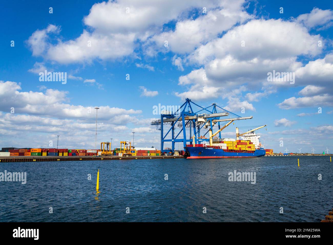 Loading cranes at CMP Copenhagem Malmo port on April 29, 2023 in ...