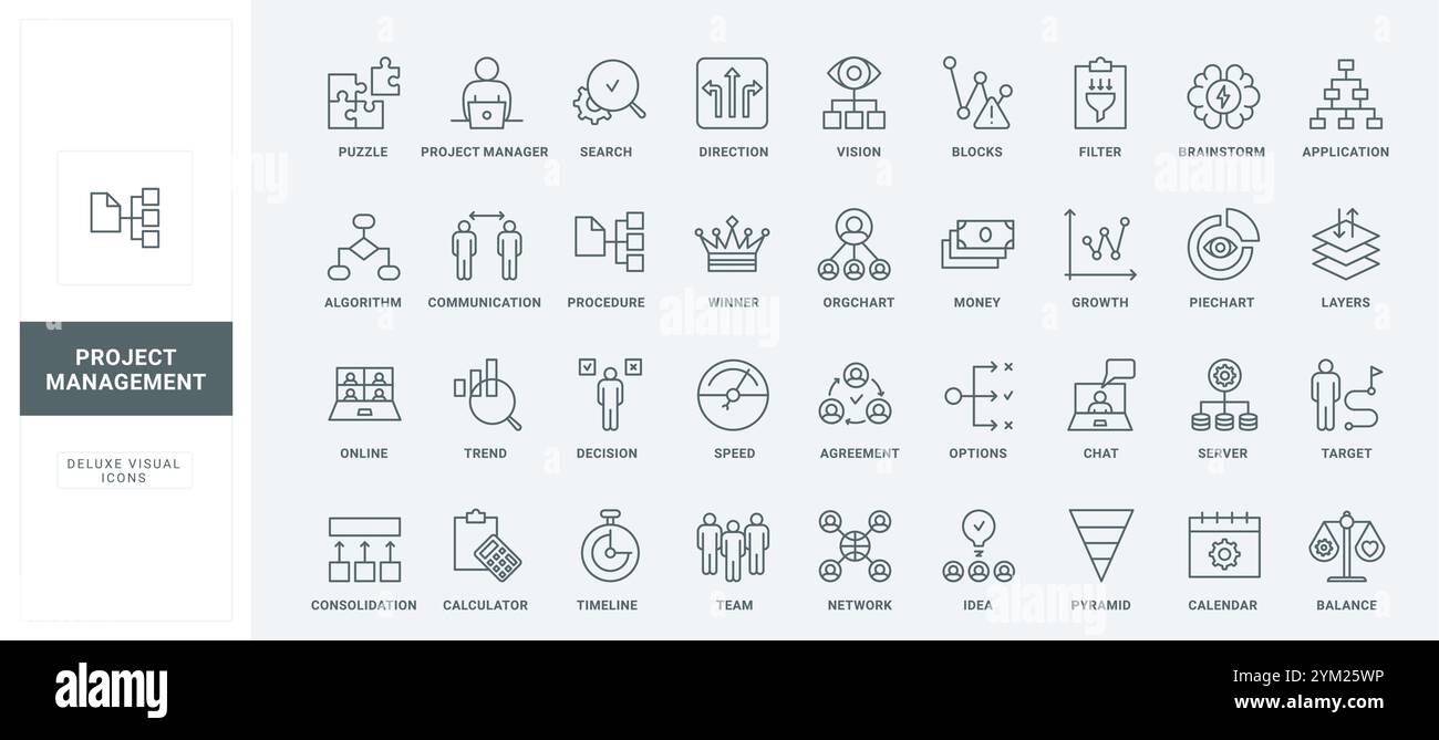 Success balance of decisions and ideas, team building thin black ...