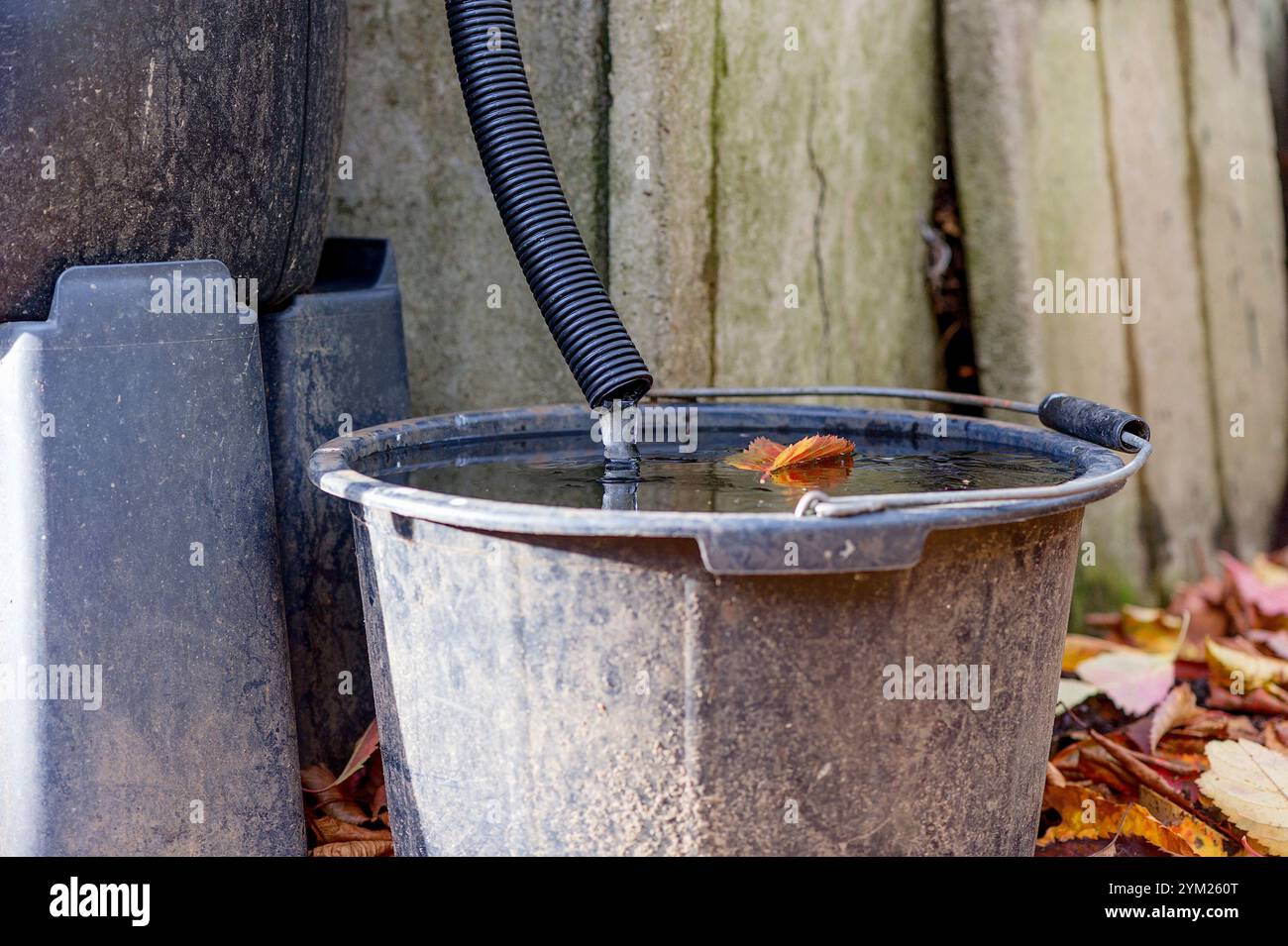 Ice forms at the end of a pipe blocking the flow of water into an ...