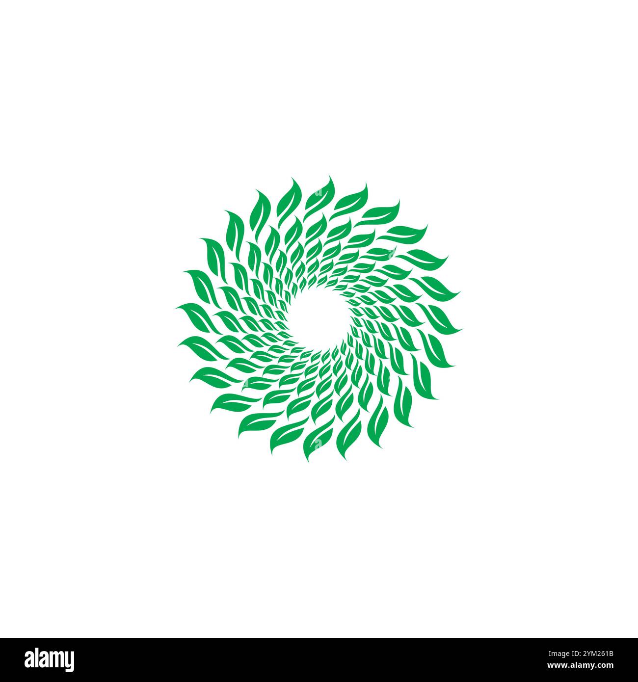 Leaf circular reuse green energy vector. organic logo design. Logo ...