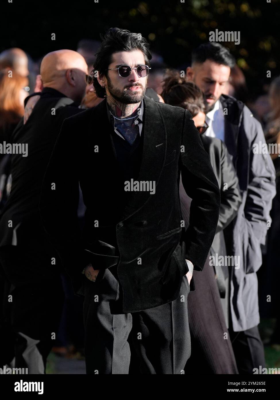 Zayn Malik after the funeral service for One Direction singer Liam ...