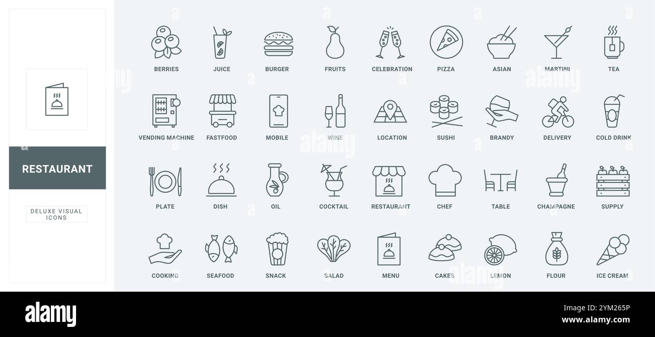 Fast food menu, cocktails and wine, sushi and snacks for celebration or ...