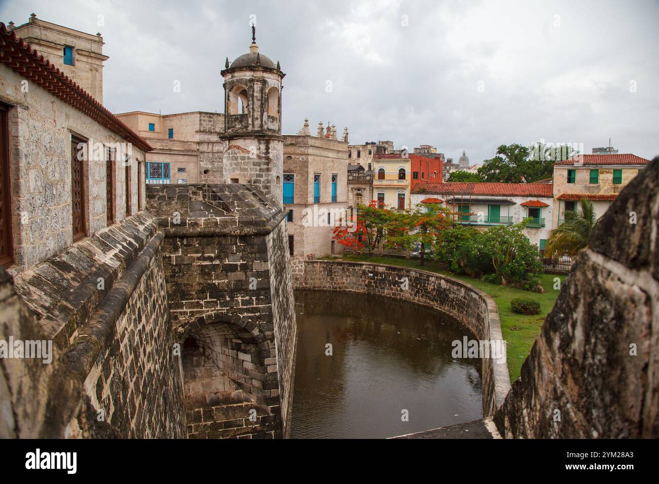 The Tower And Fortified Walls Of Castillo De La Real Fuerza De La ...