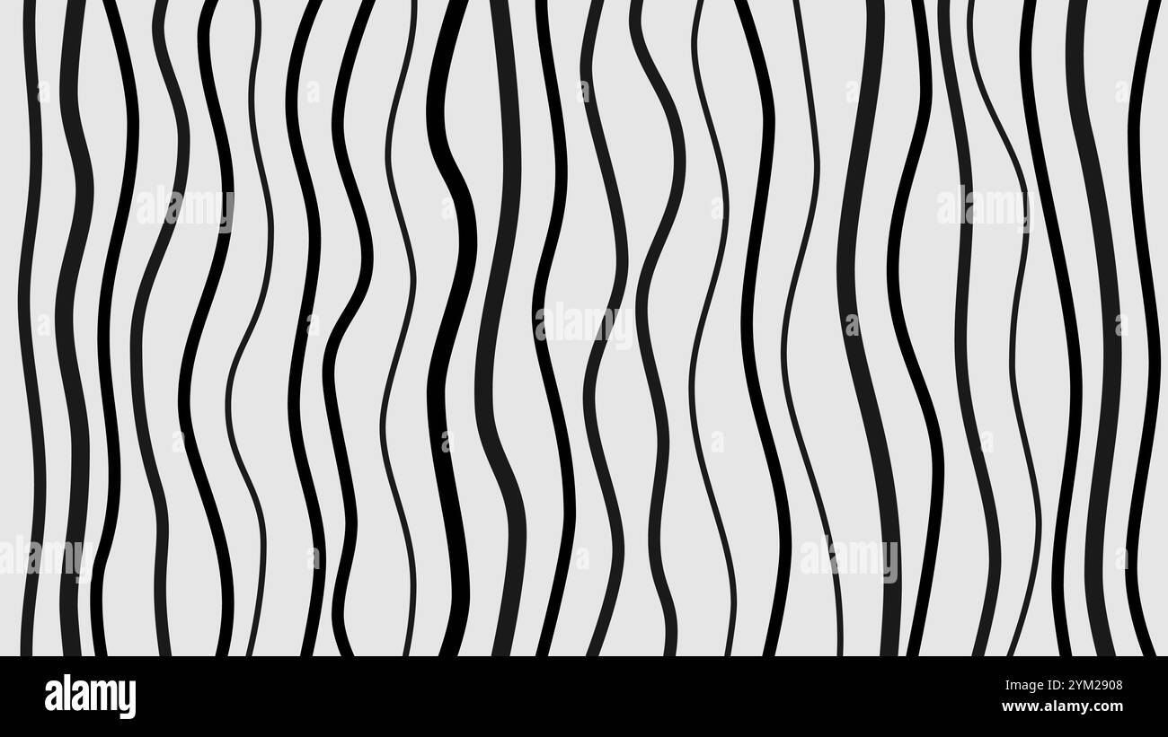 Vertical Thin Black White Calm Wave Background Stock Vector Image & Art ...