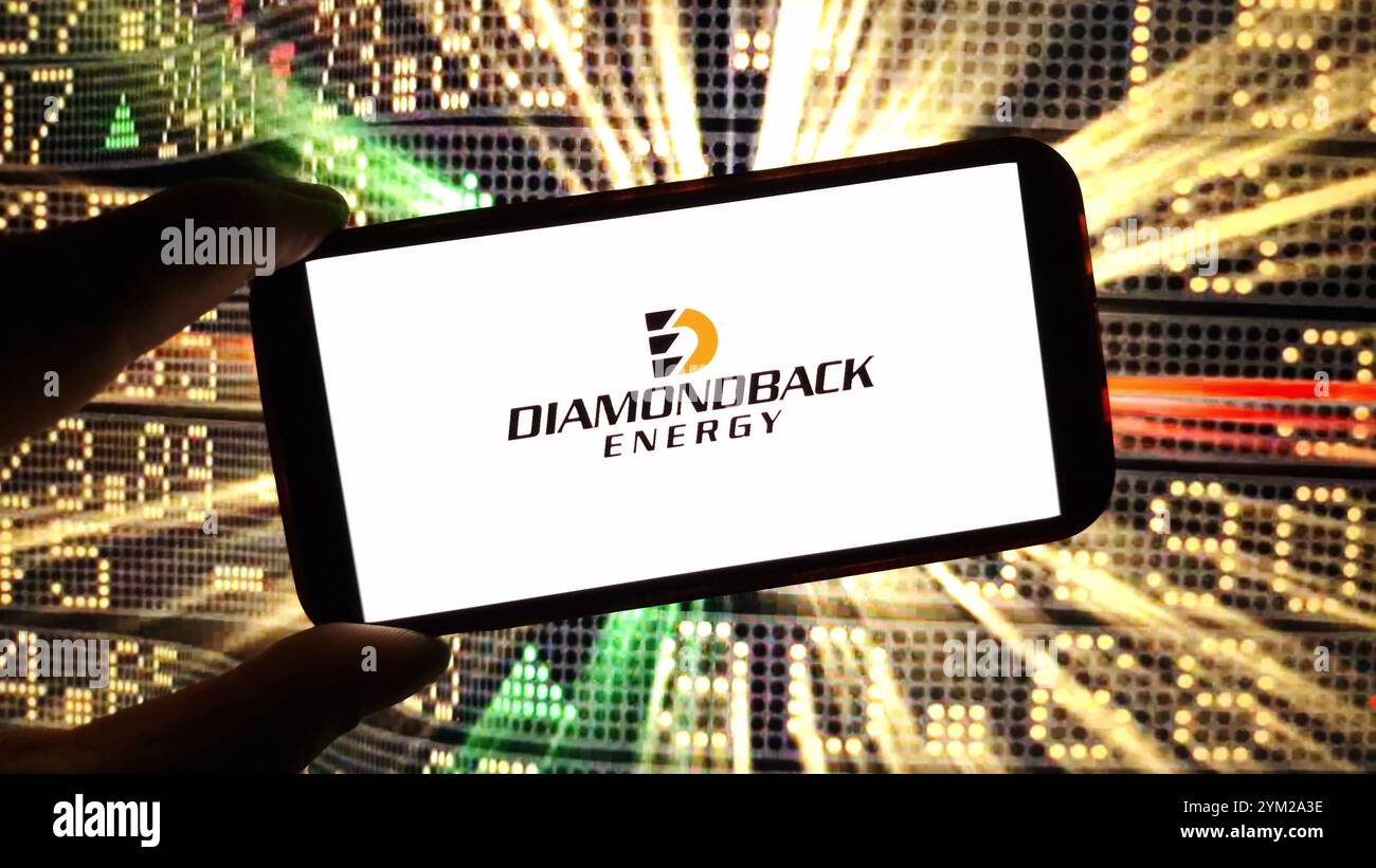 Konskie, Poland - November 19, 2024: Diamondback Energy company logo ...