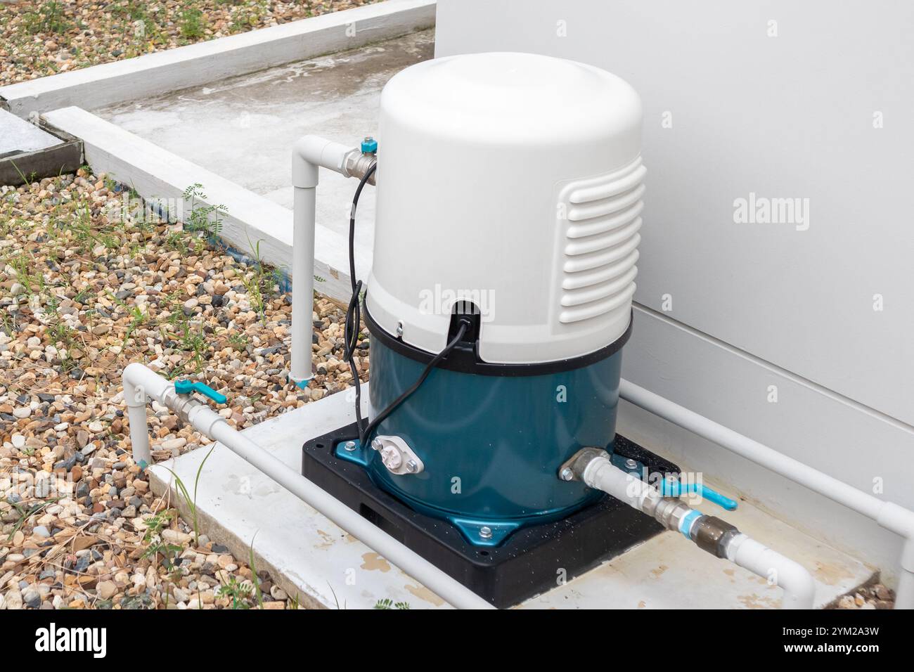 automatic water pump station outside the house Stock Photo - Alamy