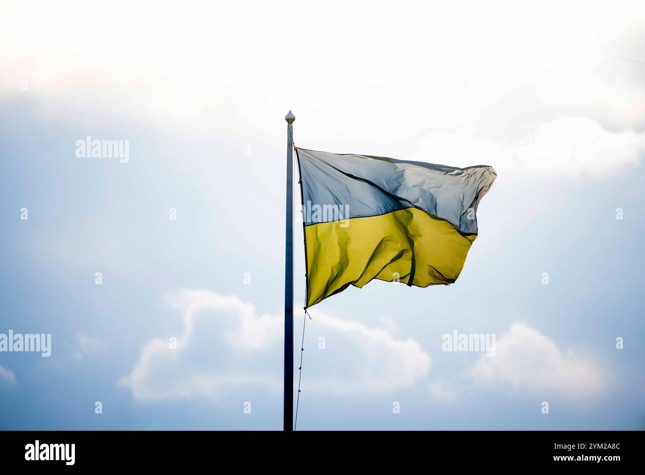 Ukrainian flag seen in hi-res stock photography and images - Alamy