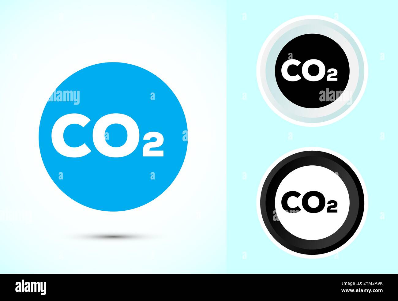 Carbon dioxide icon design illustration, Reduce co2 gas icon Stock ...