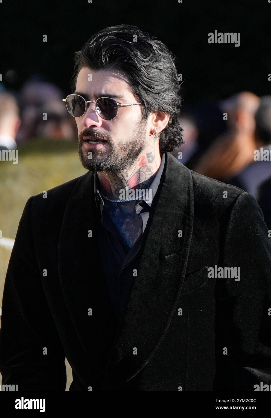 Zayn Malik after the funeral service for One Direction singer Liam ...