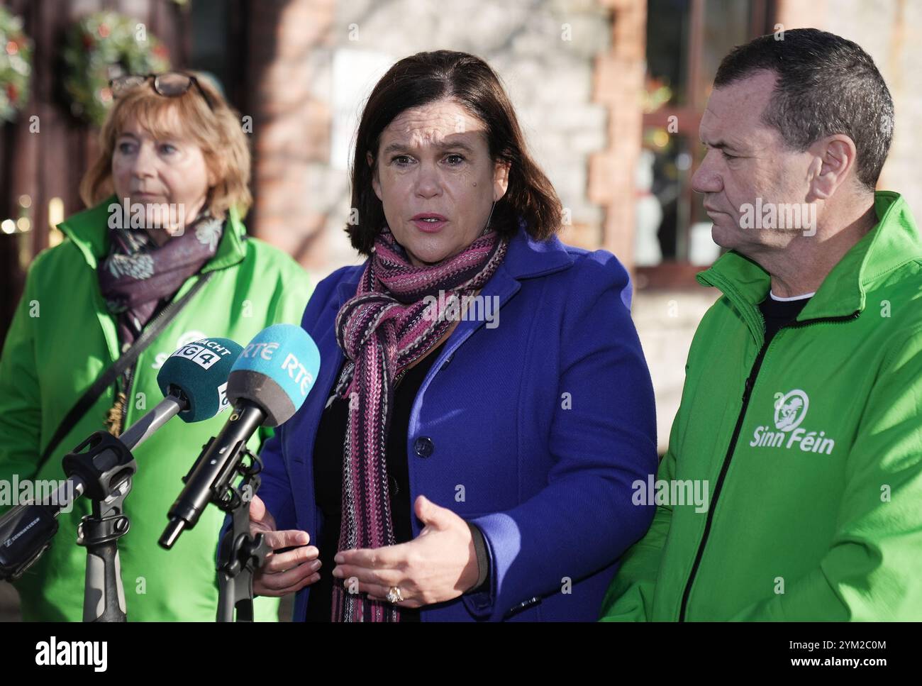 Sinn Fein President Mary Lou McDonald with Sinn Fein candidates Cllr ...