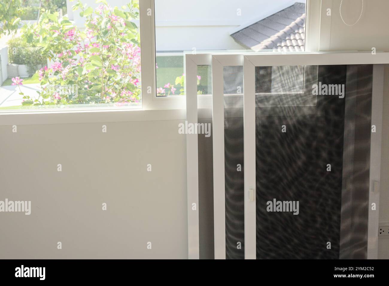 Mosquito net window screens protection against insect Stock Photo - Alamy