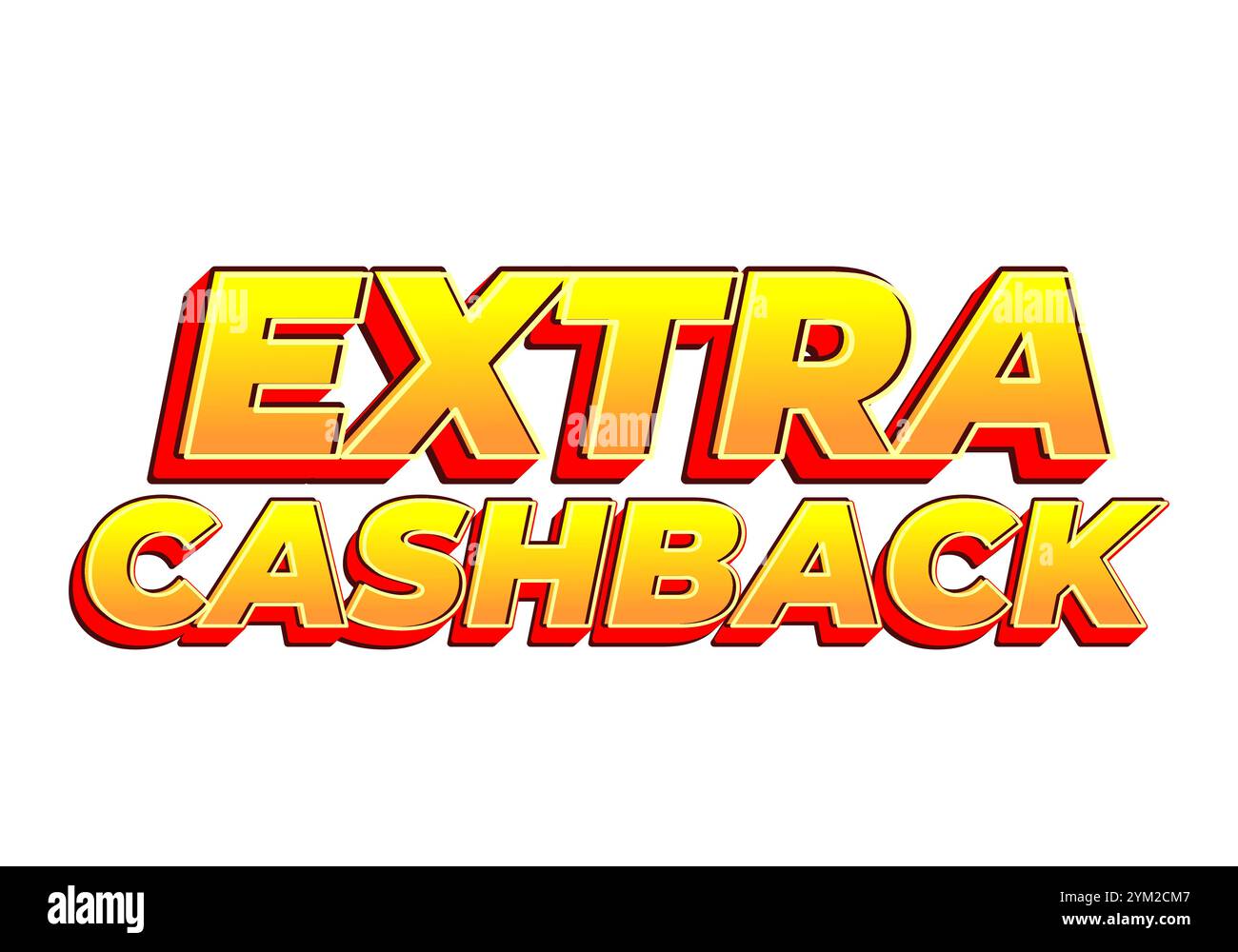 Extra cash back. text effect design with extra bold font for social ...