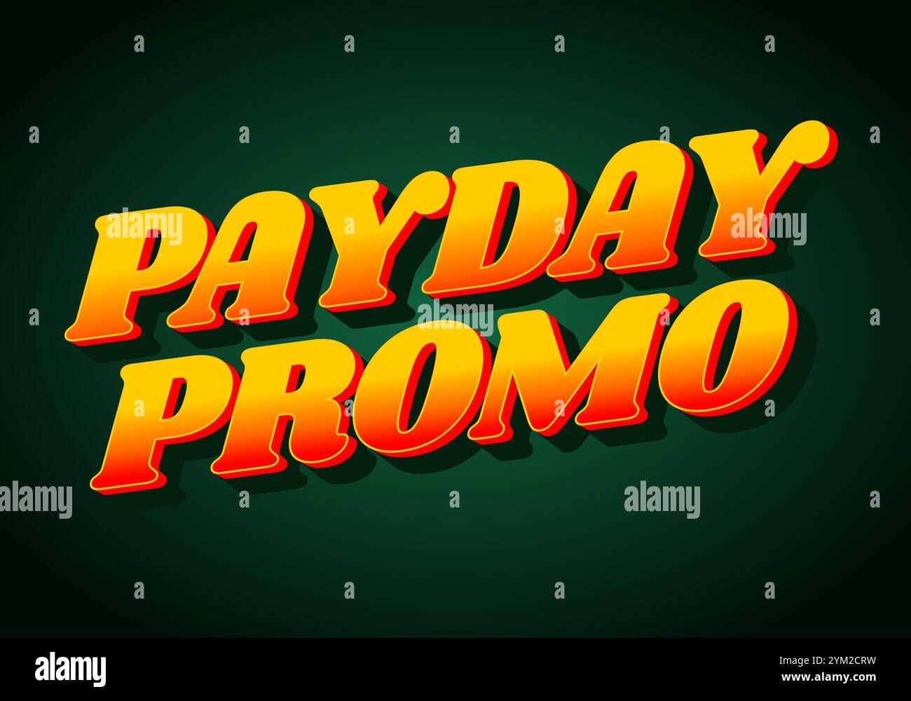 Promo day, text effect design in 3 dimensions style with modern colors ...