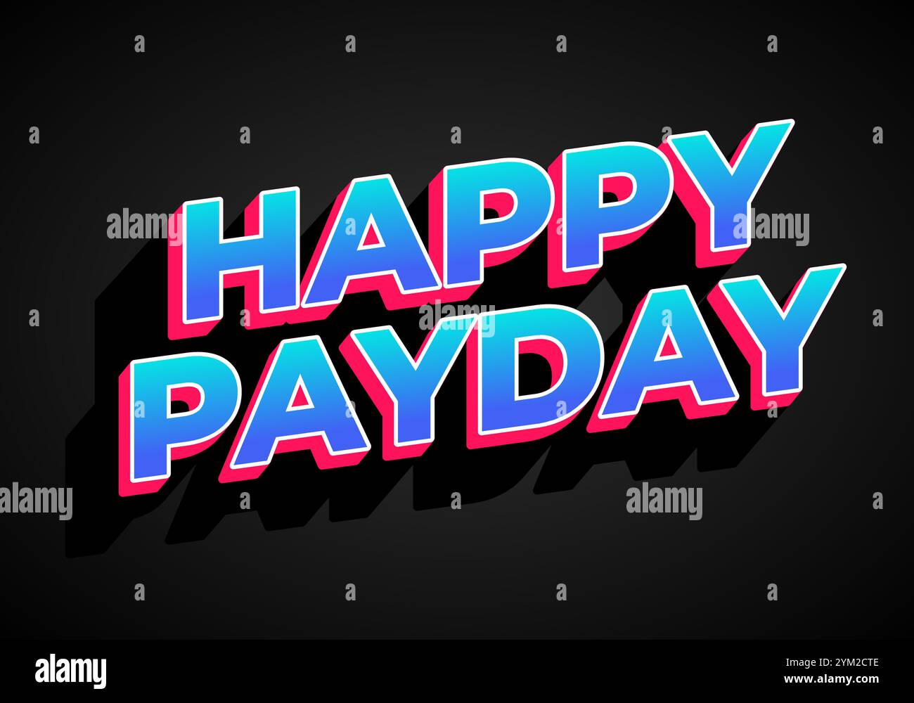 Happy payday text effect design for social media ads. 3D style Stock ...