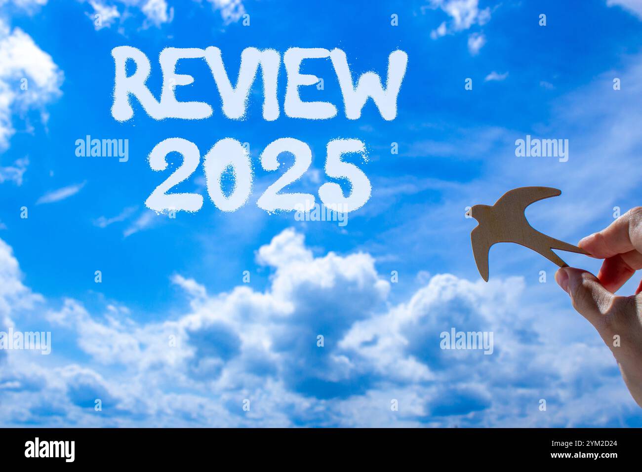 Planning review 2025 new year symbol. Concept words Review 2025 on ...