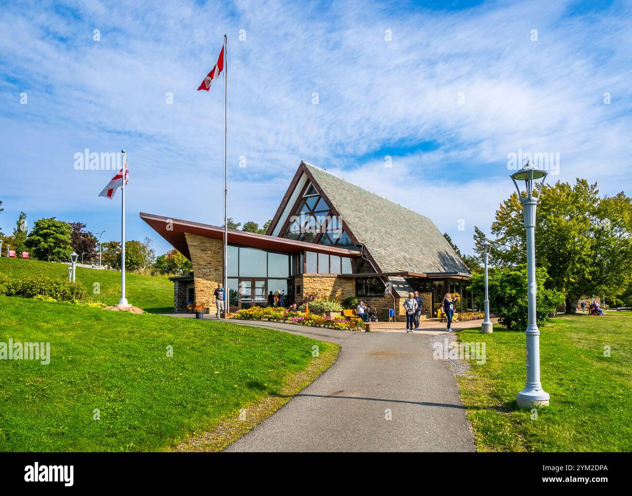Exterior of the Alexander Graham Bell National Historic Site in Baddeck ...