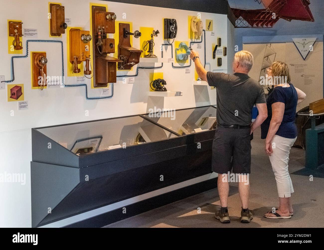 Interior of the Alexander Graham Bell National Historic Site in Baddeck ...