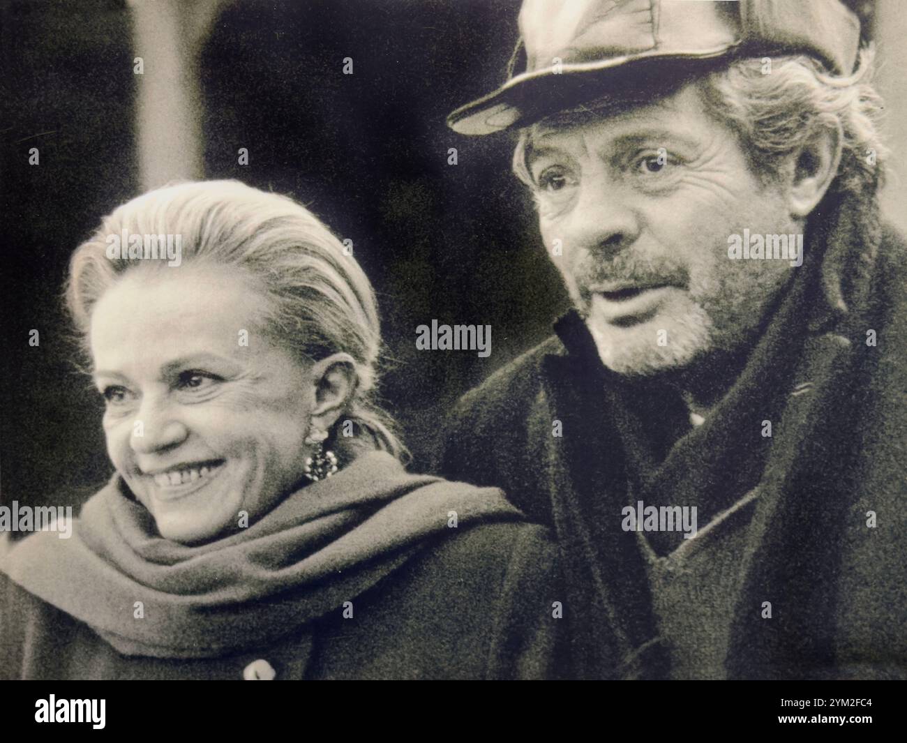 Italian filmstar Marcello Mastroianni with the French filmstar Jean ...