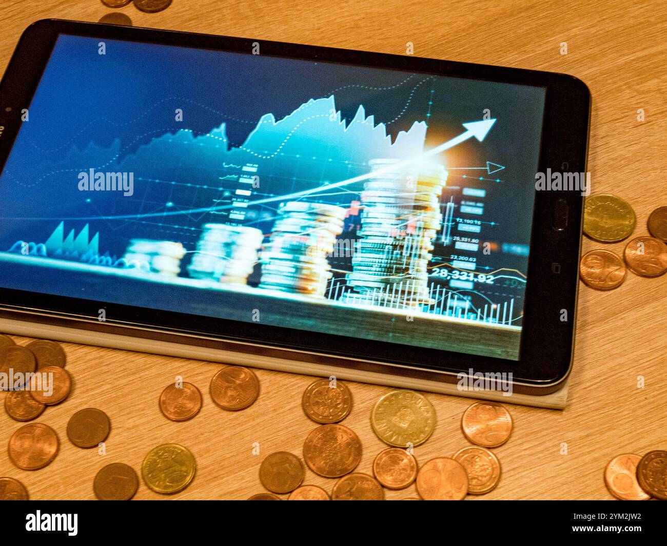 Bitcoin chart financial money Stock Photo - Alamy