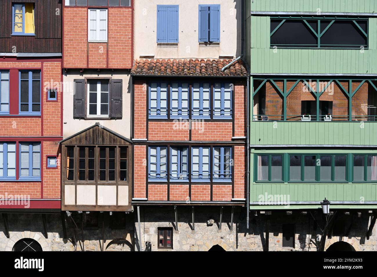 Geometric Window Patterns on Facades of Old Houses, Historic Buildings ...
