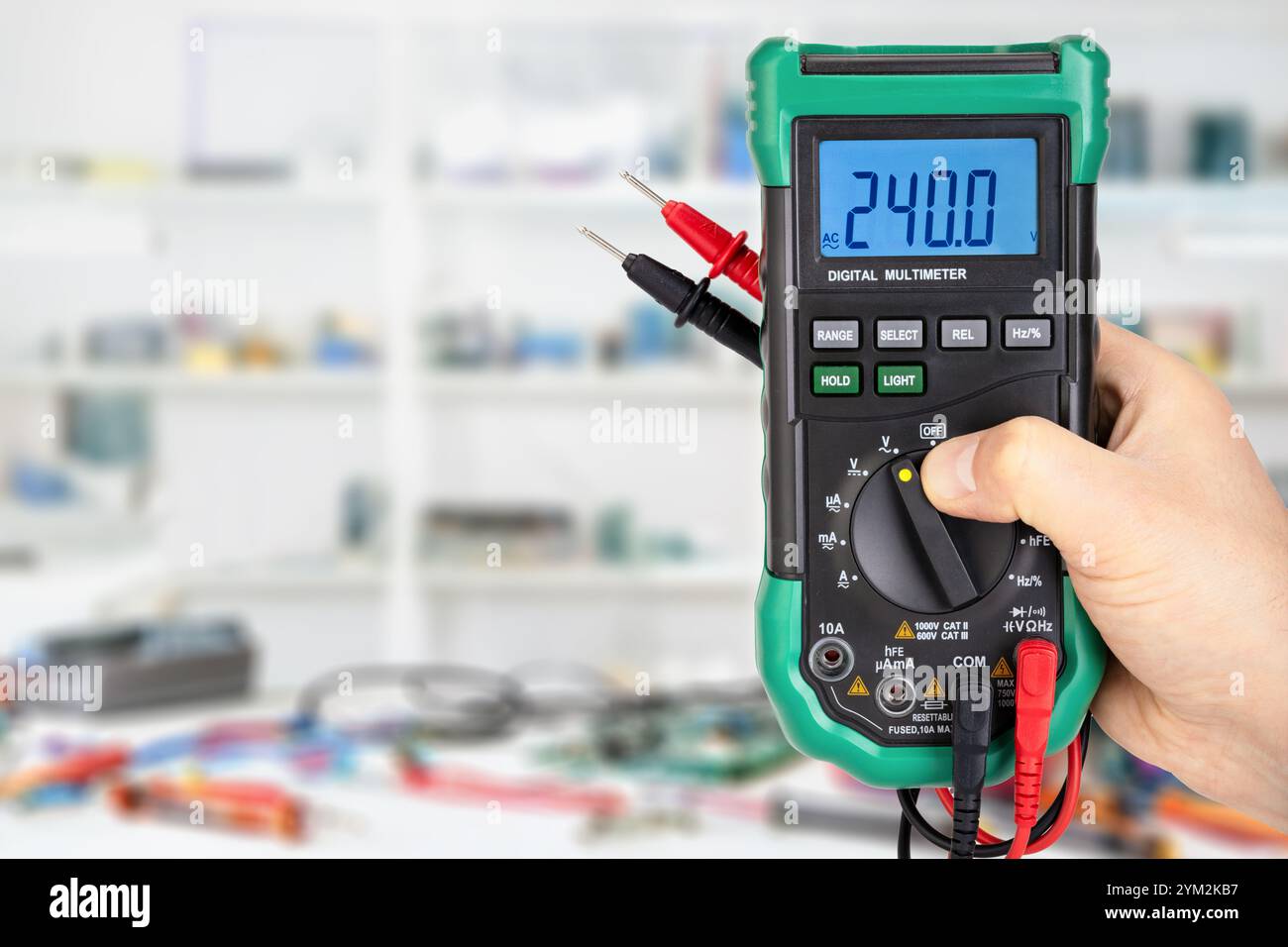 Digital multimeter in measuring hi-res stock photography and images - Alamy