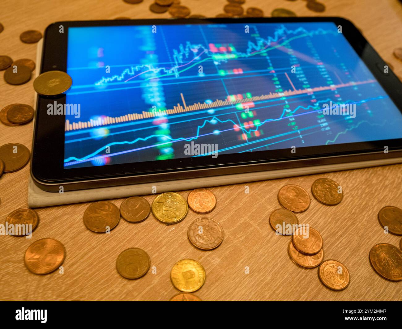 Bitcoin chart financial money Stock Photo - Alamy