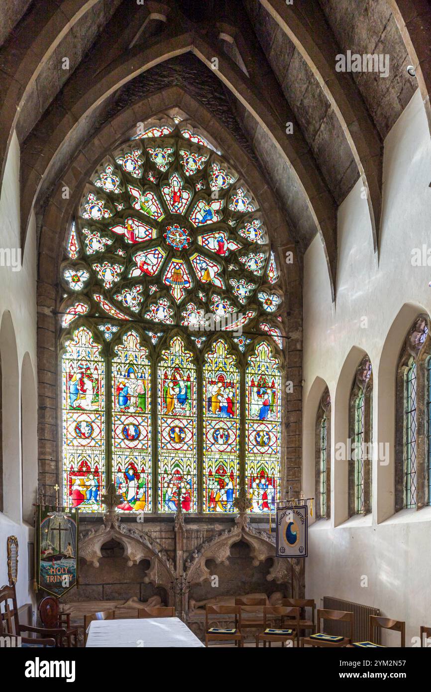 The 14th century rose window in the south transept of Holy Trinity ...