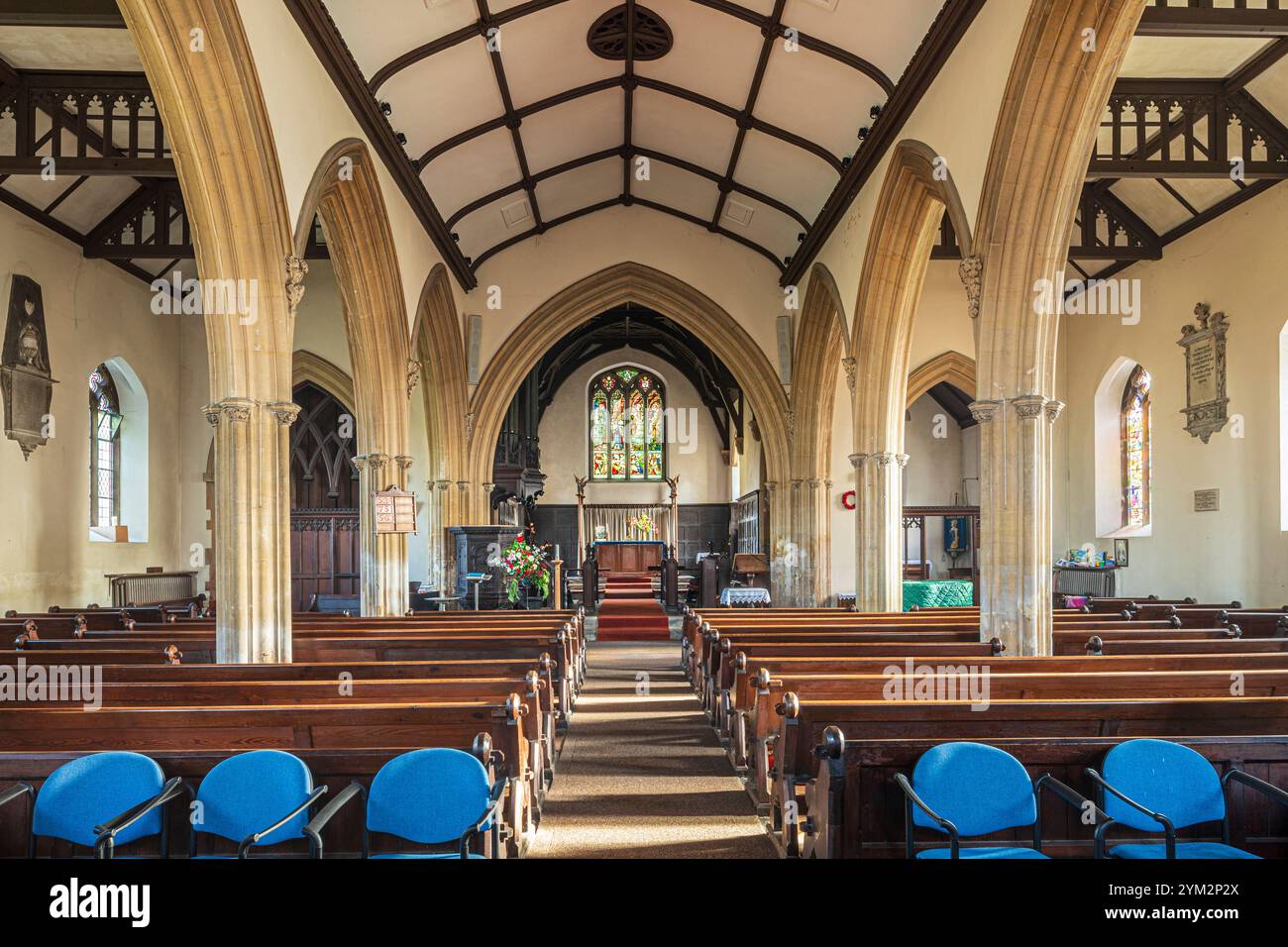 The interior of the church of St Mary Magdalene, Rodborough, Stroud ...