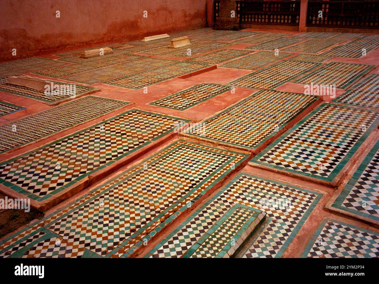 The ancient historical Saadian Tombs in the Kasbah Quarter of Marrakesh ...