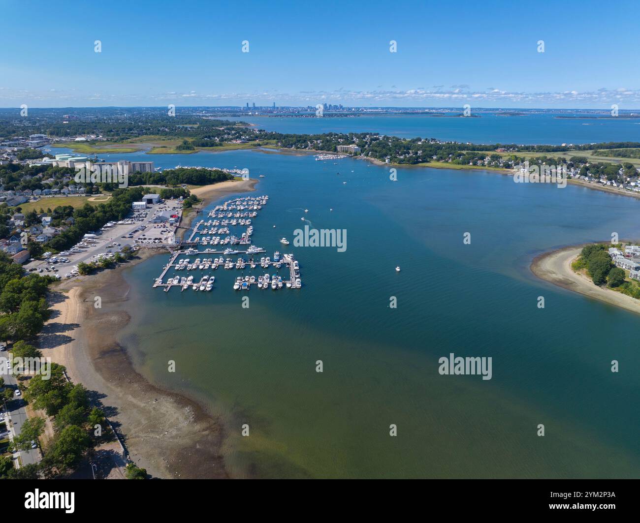 Town River Bay aerial view including Town River Yacht Club Marina and ...