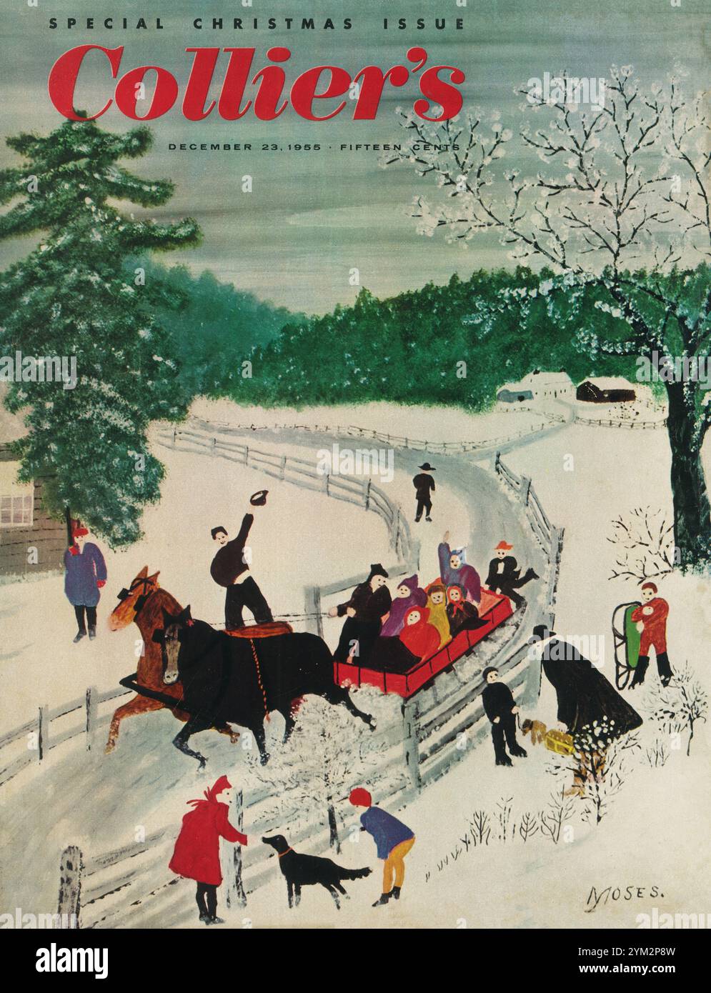 Collier's magazine cover, December 23, 1955 issue Stock Photo - Alamy