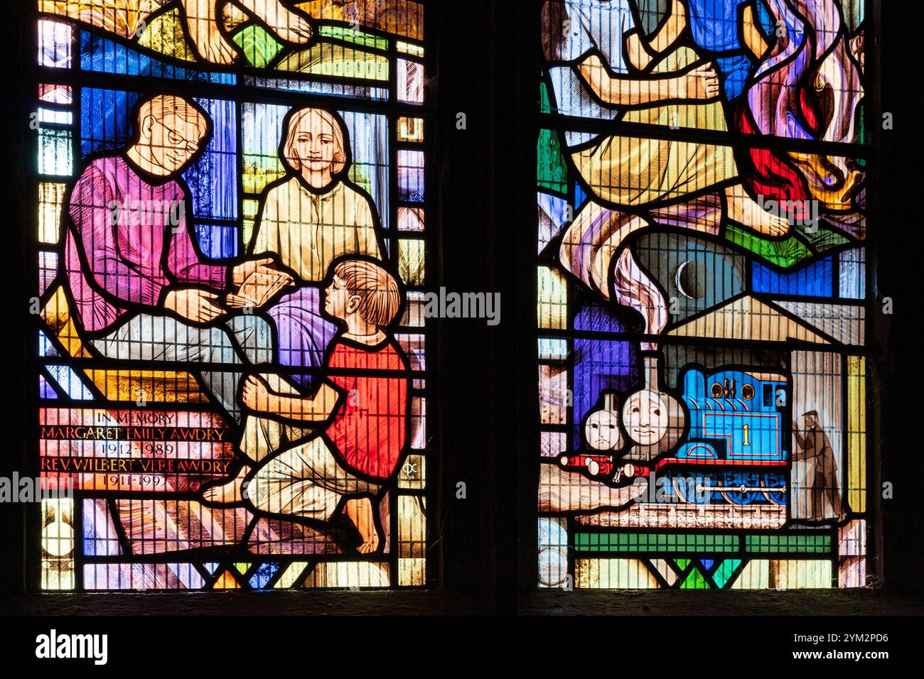 Detail from the Thomas the Tank Engine stained glass window (by artist ...