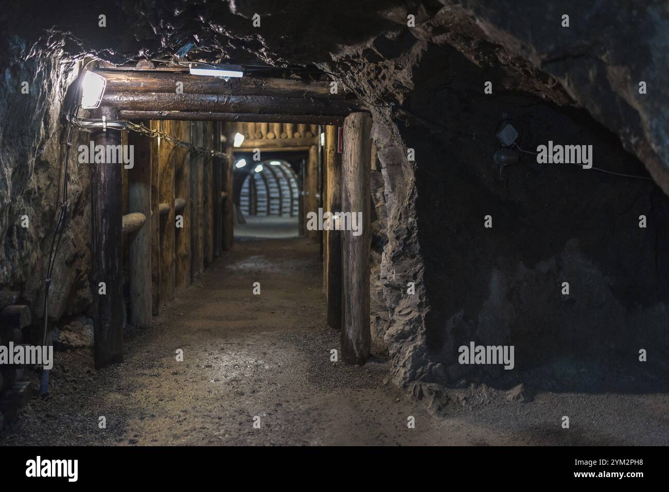 Underground corridor in an old gold mine and arsenic Stock Photo - Alamy