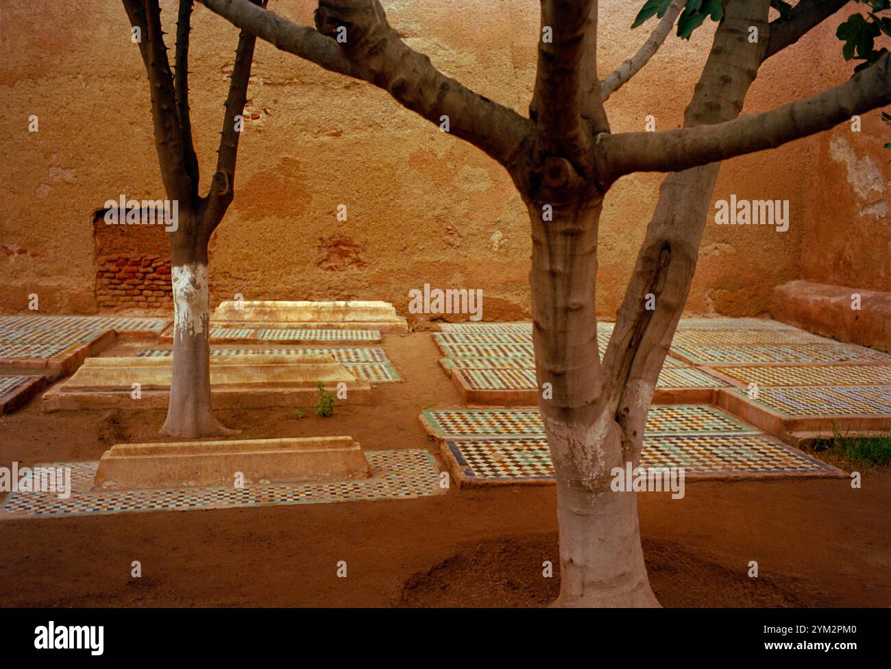 The ancient historical Saadian Tombs in the Kasbah Quarter of Marrakesh ...