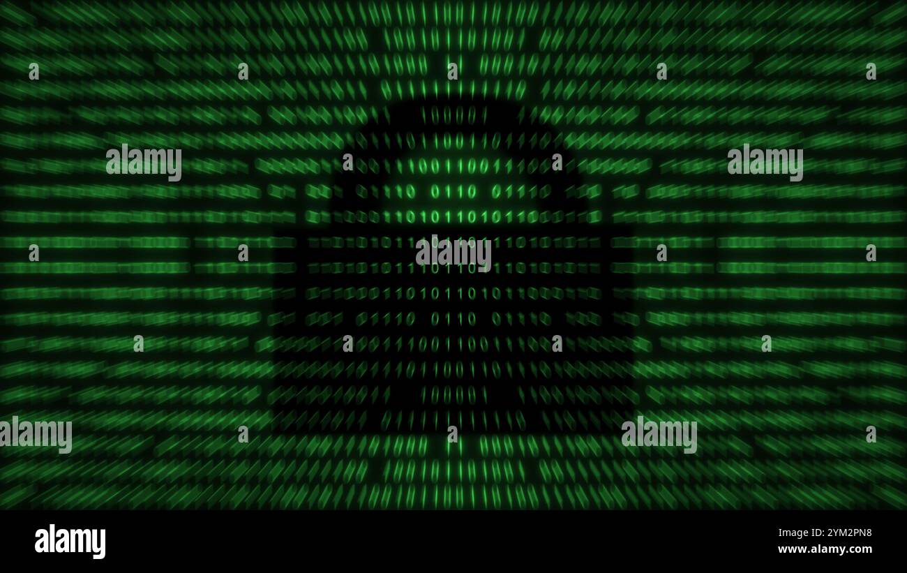 Digital Security Concept with Lock and Binary Code Background Stock Photo - Alamy