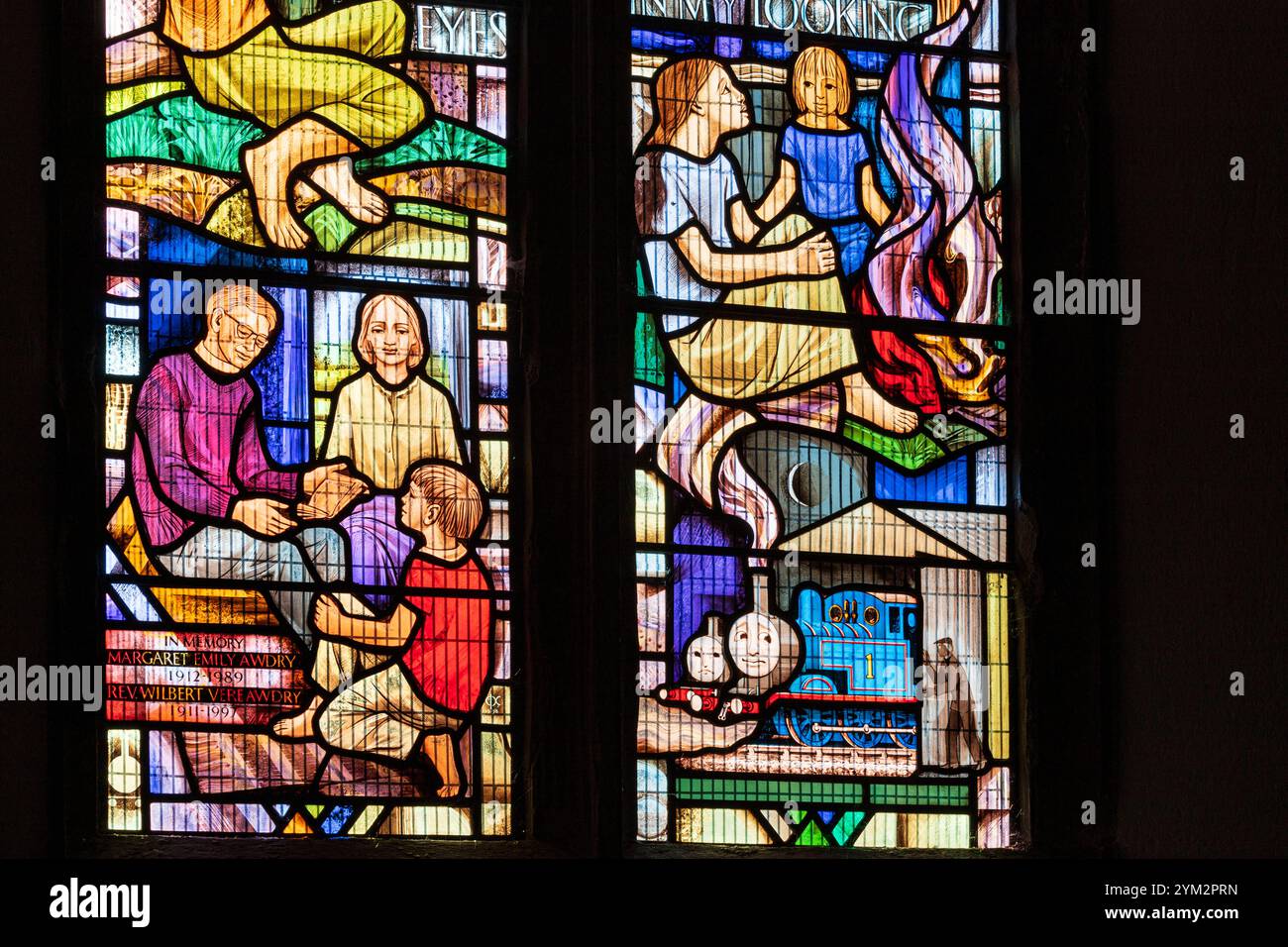 Detail from the Thomas the Tank Engine stained glass window (by artist ...