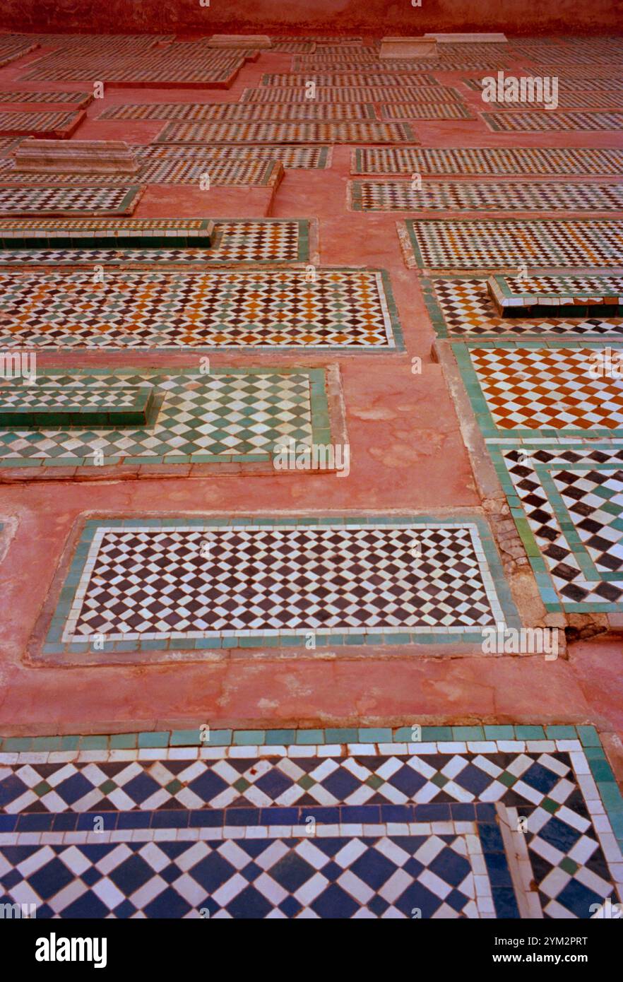 The ancient historical Saadian Tombs in the Kasbah Quarter of Marrakesh ...