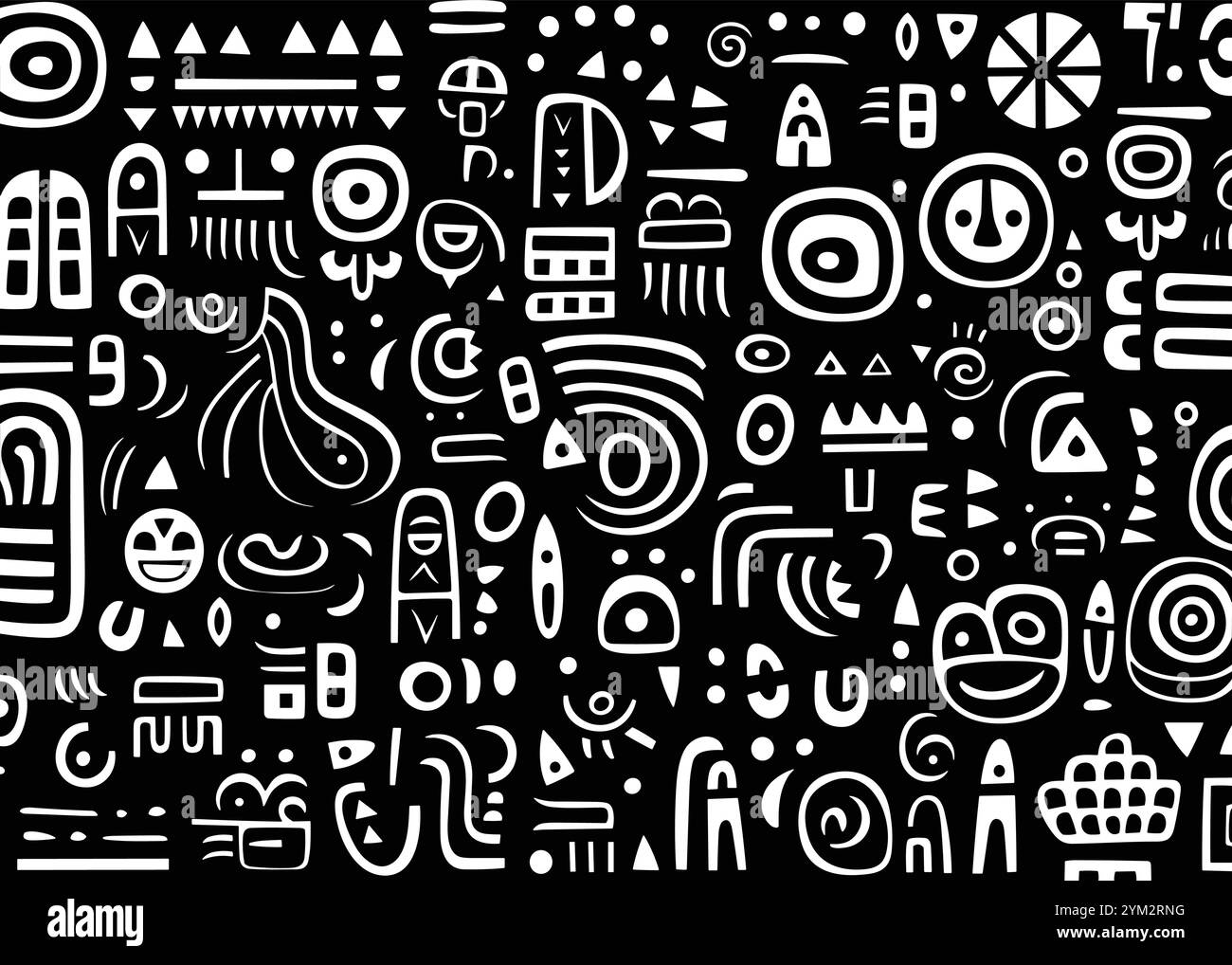 Illustrative pattern vector vectors Black and White Stock Photos ...