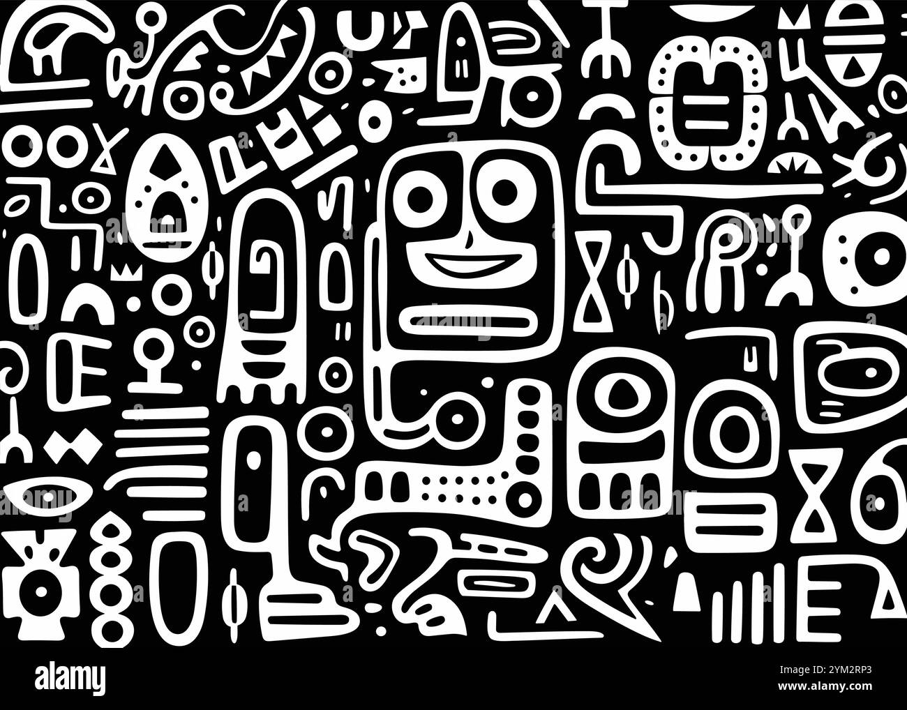 Illustrative pattern vector vectors Black and White Stock Photos ...