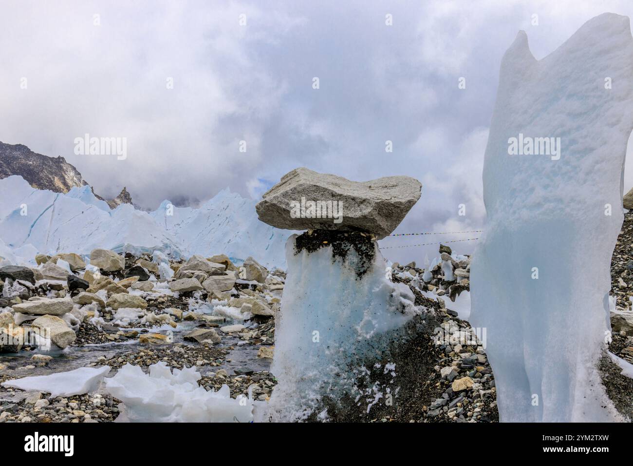 Everest Base Camp trek mountains beautiful landscape. View of Gokyo Ri ...