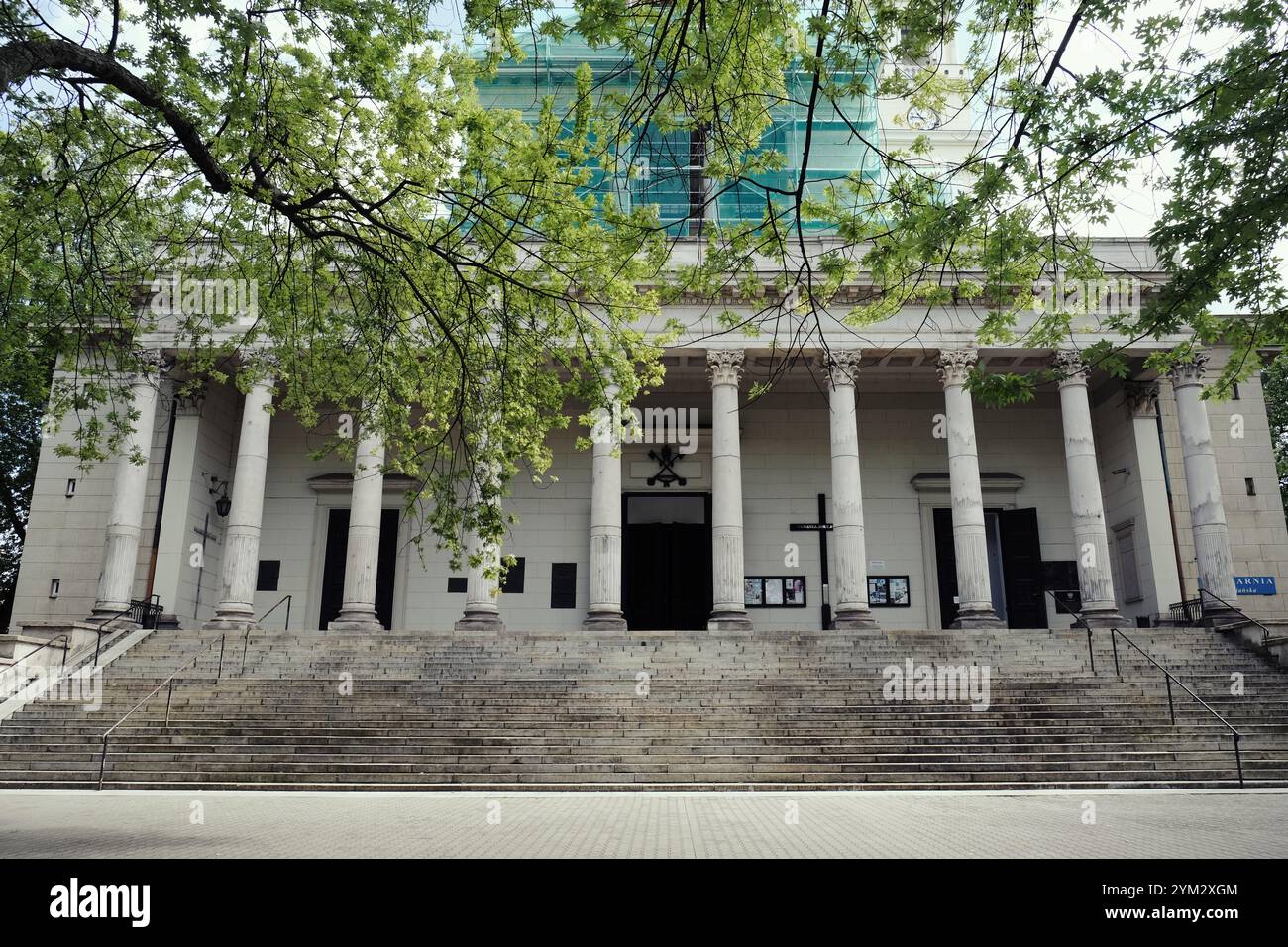 Exterior of the Basilica of the Sacred Heart of Jesus in Praga district ...