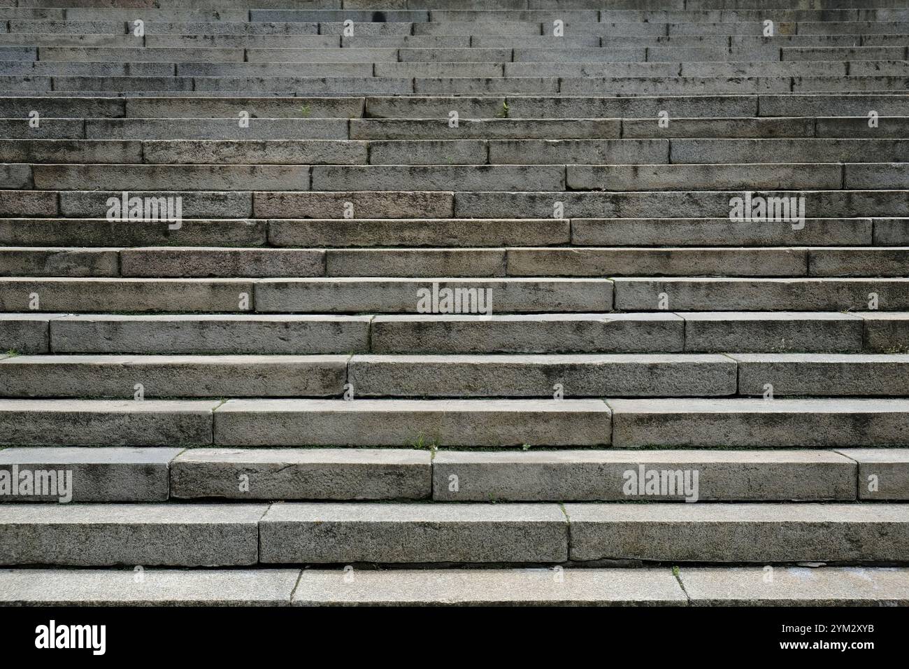 Old cement steps with horizontal linear design Stock Photo - Alamy