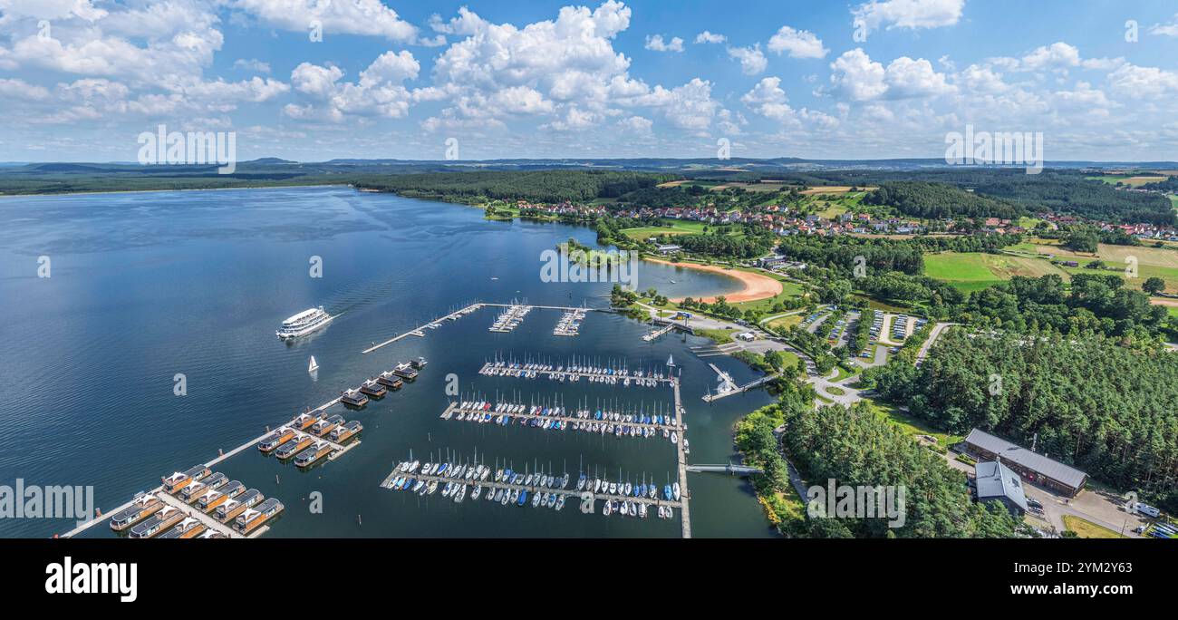 Sommer am Segelhafen von Ramsberg am Brombachsee in Mittelfranken ...