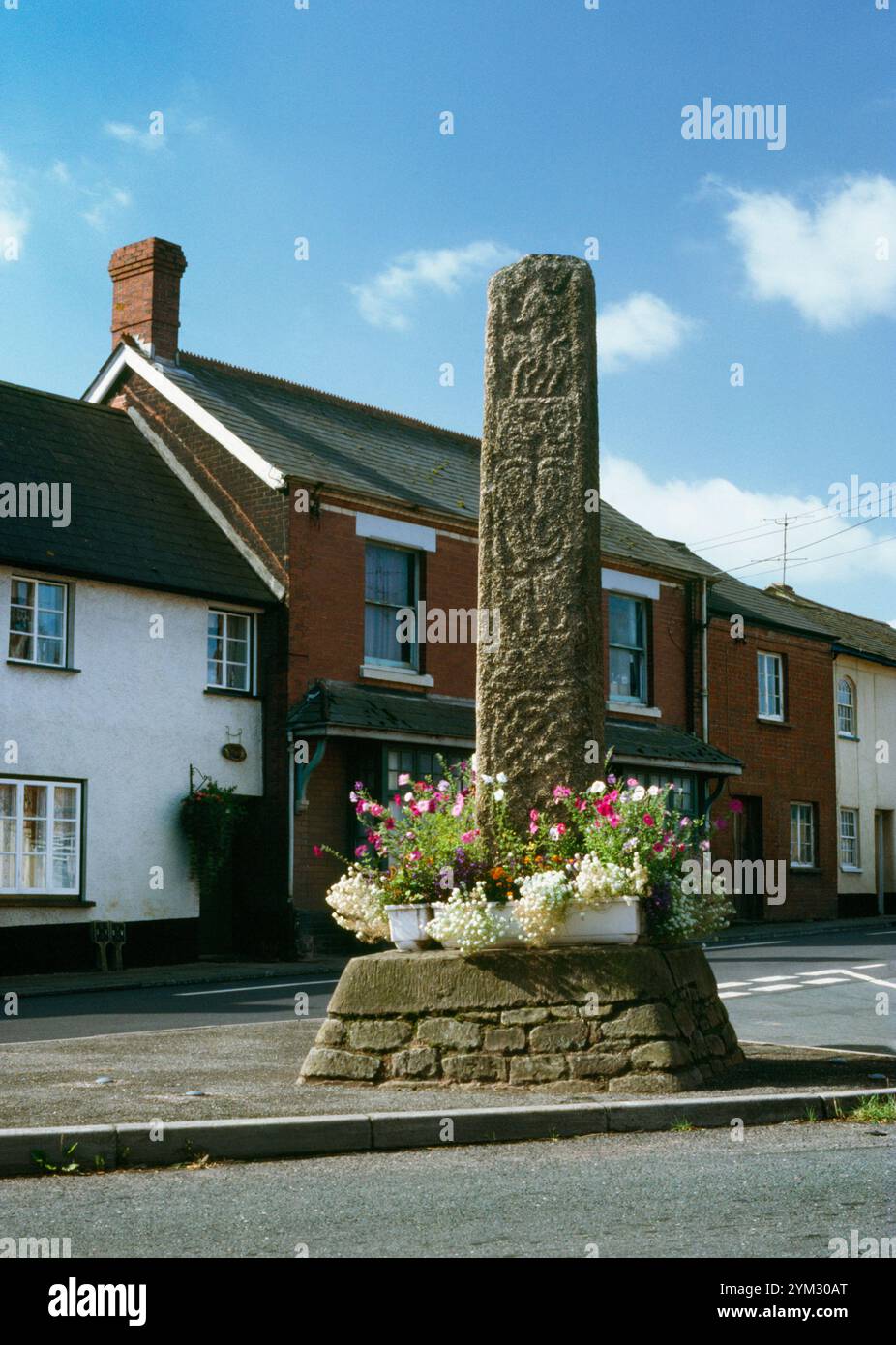 NE face of Copplestone Anglo-Saxon cross-shaft, Devon, England, UK ...