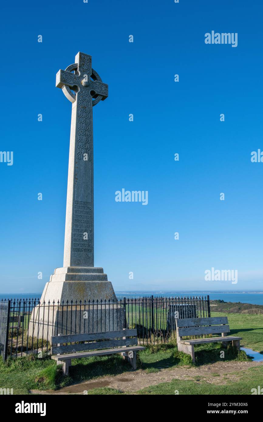 the Tennyson monument at the top of Tennyson down on the isle of wight ...
